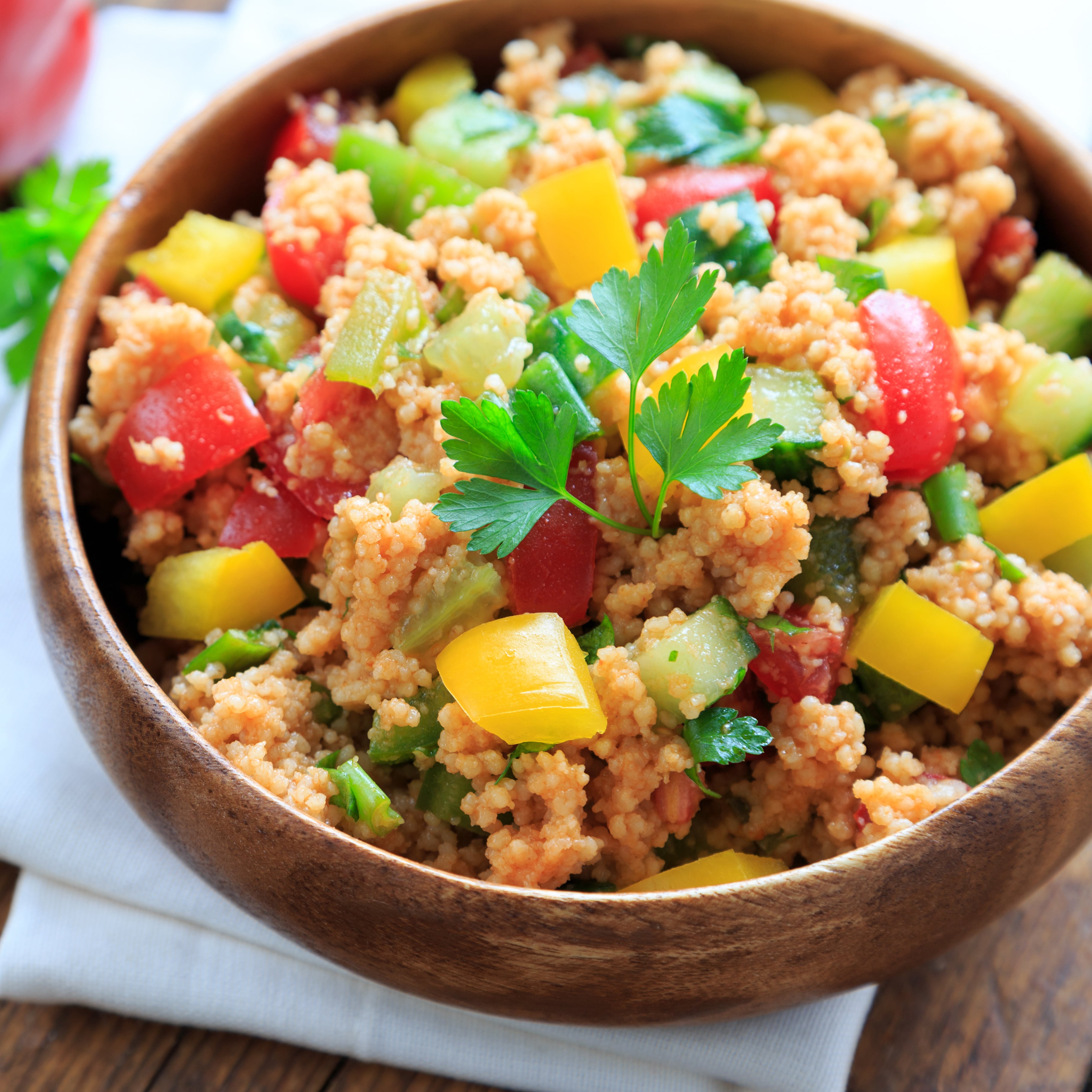 Taboulé de millet, légumes marinés